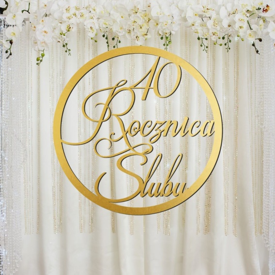 40 Rocznica Ślubu - Dekoracyjna obręcz ślubna / weselna